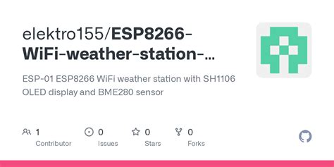 Github Elektro155 Esp8266 Wifi Weather Station With Bme280 Sensor And Sh1106 Oled Display Esp