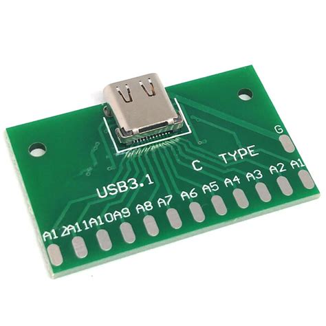 Type C Usb 31 Female Test Board Pcb 24pin Connector Cable Adapter