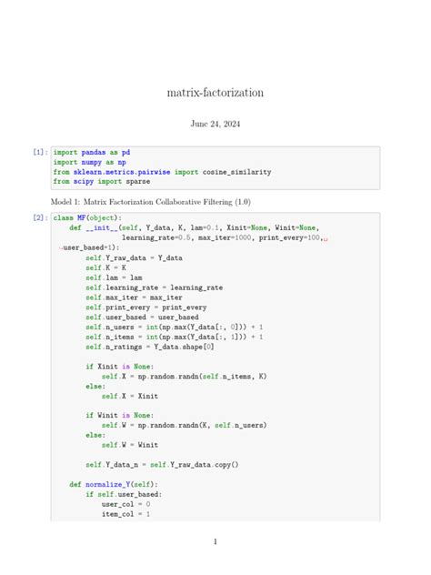matrix factorization pdf teaching methods and materials