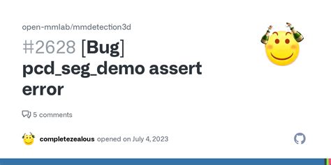 Bug Pcdsegdemo Assert Error · Issue 2628 · Open Mmlab