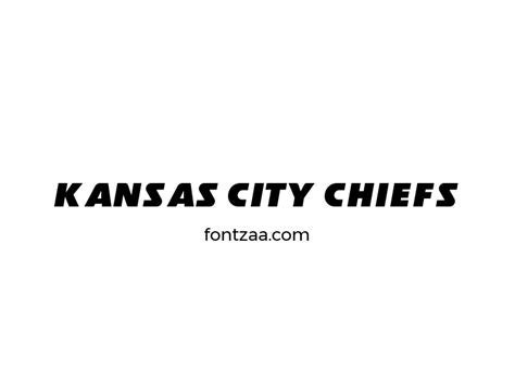 Kansas City Chiefs Font Fontzaa Exclusive Fonts Library