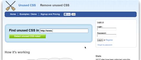 clean up css code removing unused selectors