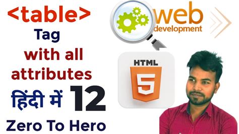 Table Tag In Html With All Attributes In Hindi Table Tag Full Tutorial Th Td Tr Tabletag