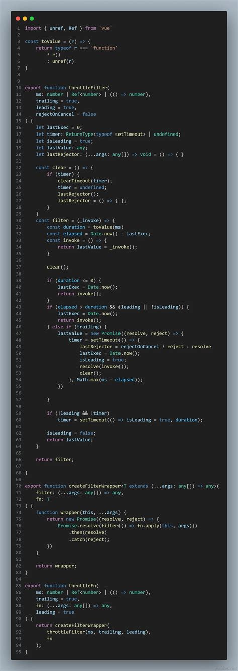 Vueuse 是如何封装函数节流的？vueuse 是如何封装函数节流的，函数节流是高频率执行函数的一种优化方式，另一种方 掘金
