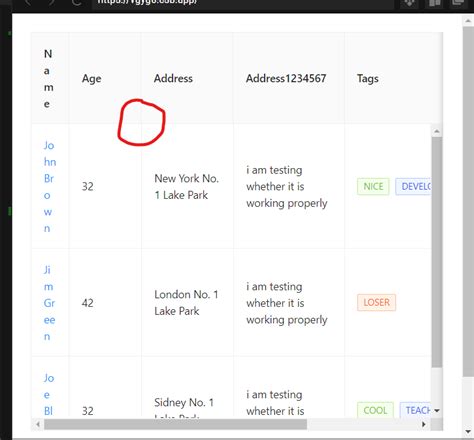 In Antd Table When We Give Width At Column Css Of Table Breaks Width Of Column In Header Is