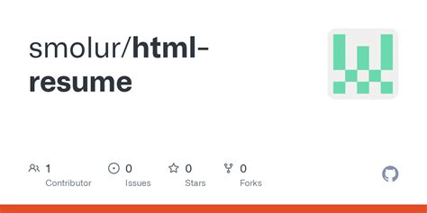 Github Smolur Html Resume