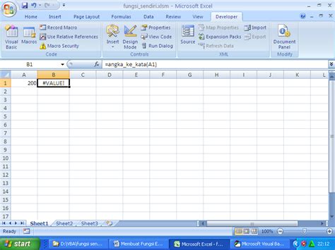 Belajar VB Excel Membuat Fungsi Sendiri Dengan VBA Excel