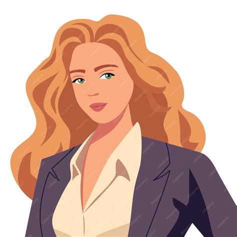 Premium Vector Avatar Young Beautiful Blonde Woman Vector Illustration