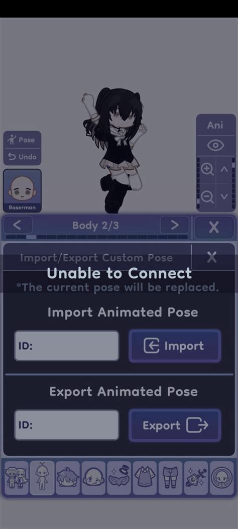 When I Try To Export My Animated Poses It Keep Saying Unable To Connect And My Internetwifi