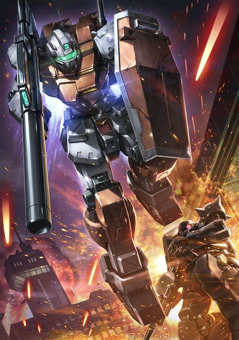 Zaku Ii And Powered Gm Gundam And More Drawn By Zhenlin Danbooru
