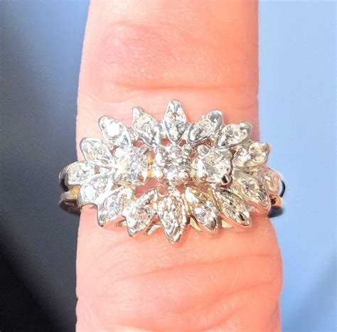 Estate Rare Find Stunning 1980 90s Vintage Art Deco Style 14k Yellow