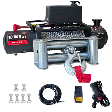 Faitaliicy 13800 Electric Winch Waterproof Ip67 Steel Cable Truck Winch