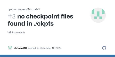 No Checkpoint Files Found In Ckpts Issue 3 Open Compass