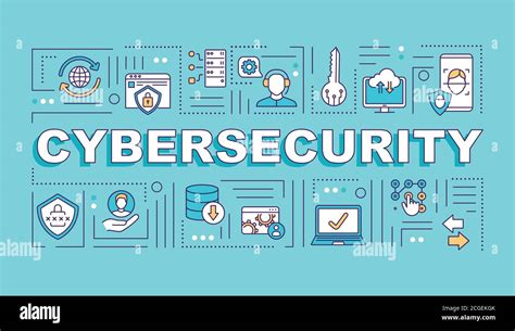 Cyber Security System Word Concepts Banner Stock Vector Image And Art Alamy