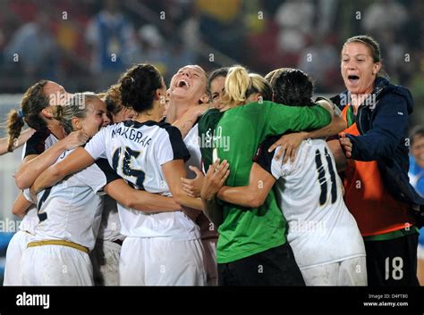 The Team Of Us Celebrate Their Win After The Womens Football Gold