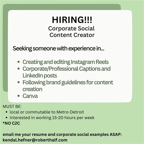 Hiring Kendal Hefner