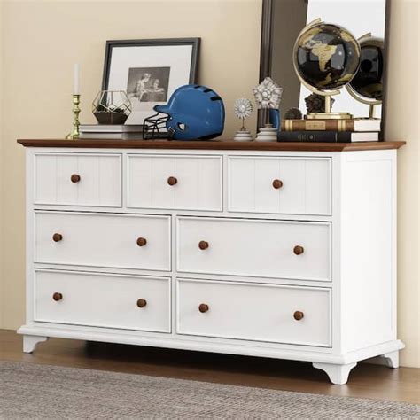 Solid Wood White Dressers The Home Depot