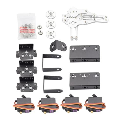 For Arduino 4 Asix Robot Arm Manipulator With 4pcs 180 Degree Mg996r