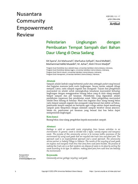 Pelestarian Lingkungan Dengan Pembuatan Tempat Sampah Dari Bahan Daur Ulang Di Desa Sadang V4