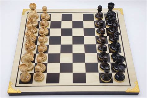 High Class Chess Pieces Ebony And Oak Wood Henry Chess Sets