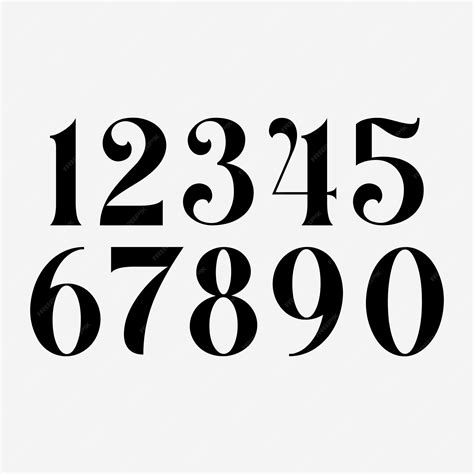 Premium Vector Numbers Set Vector Illustration