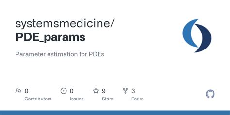 Github Systemsmedicinepdeparams Parameter Estimation For Pdes