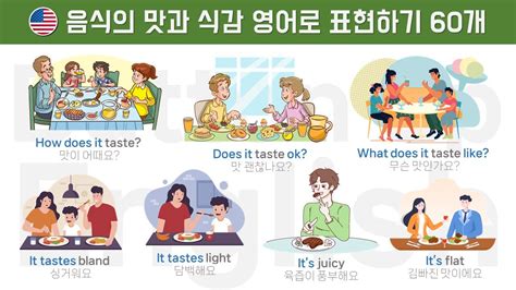 음식의 맛과 식감 영어로 표현하기 60개 Youtube