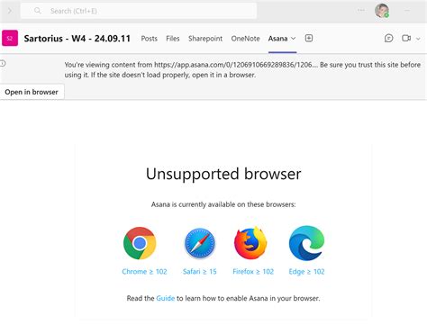 Microsoft Teams In Windows Not Allowing Linking Asana To Teams As Website Gets Stuck A Sso
