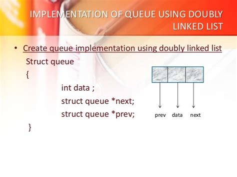 Implementation Of Queue Using Singly And Doubly Linked List