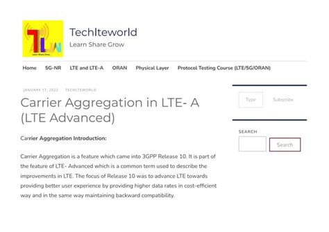 Lte Carrier Aggregation Protocol Stack And Its Functionalities Ppt