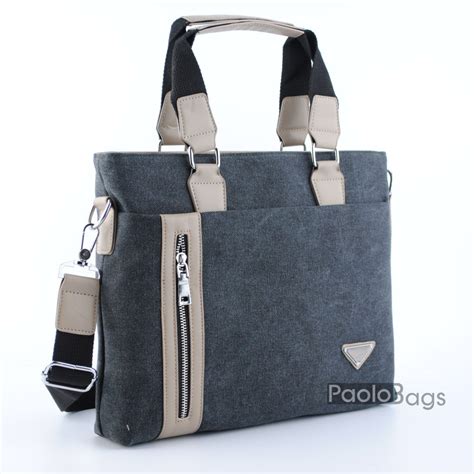 МЪЖКИ ЧАНТИ Мъжка чанта от плат брезентов бизнес спортно елегантен модел компактен с дълга