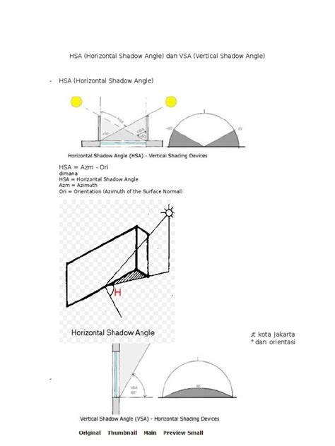 Dimana Hsa Horizontal Shadow Angle Azm Azimuth Ori Orientation Azimuth