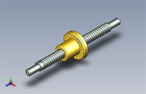 滚珠丝杠螺母副三维模型（公称直径为20mm）三维proe5 0带参 Proe 5 0 模型图纸下载 懒石网