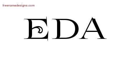 Flourishes Name Tattoo Designs Eda Printable Free Name Designs