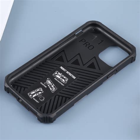 Camouflage Armor Shockproof TPU PC Magnetic Protective Case With Holder For IPhone Pro