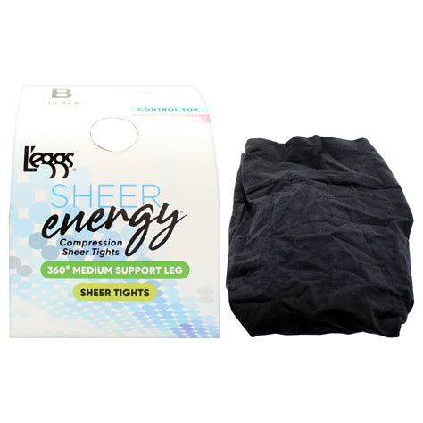 Sheer Energy Compression Sheer Tights 360 Medium Support Lse108 Black