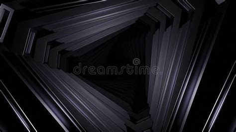 Triangular 3d Tunnel Design Moving Triangular Tunnel With Darkness