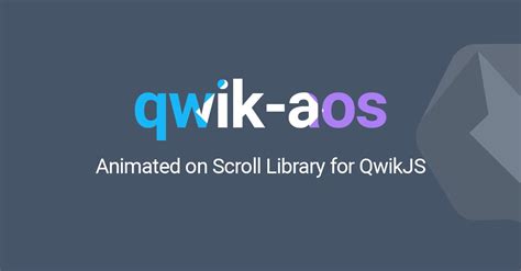 Rully Ardiansyah On Linkedin Qwikjs Aos Opensource Npm