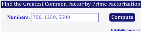 Greatest Common Factor Of 6 And 15 By Prime Factorization