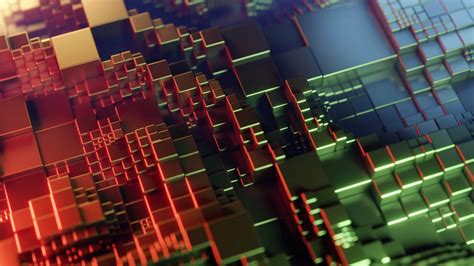 Abstract Background With Moving Wave Cubes Infinitely Looped Animation