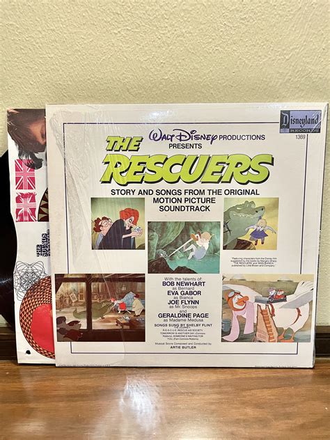 Vintage 1977 Walt Disney The Rescuers Motion Picture Soundtrack Vinyl Record Partially Sealed Etsy