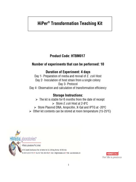 Practical 5 Transformation In Bacteria Pdf Transformation Genetics Plasmid