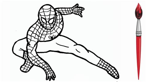 How To Draw Spider Man In His Iconic Crouching Web Shooting Pose Step