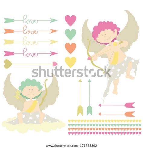 Cupid Arrow Vector Set Stock Vector Royalty Free Shutterstock