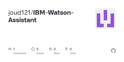 Github Joud121ibm Watson Assistant