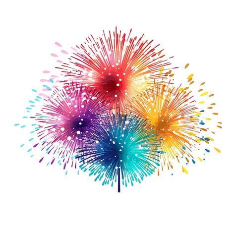 premium vector color festive exploding fireworks elements