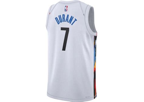 Nike Nba Kevin Durant Brooklyn Nets Dri Fit Jersey White Mens Fw23 Us