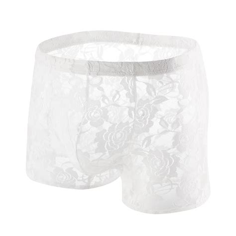 Sensual Lace Boxer Shorts 1000 Gay Lingerie Free Shipping