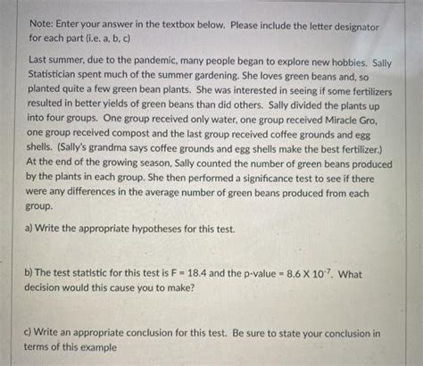 solved note enter your answer in the textbox below please