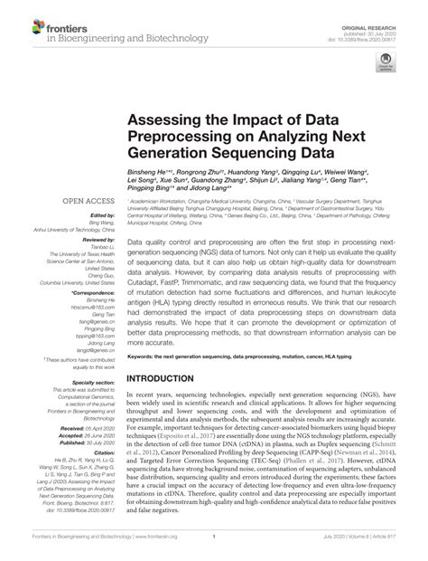 Pdf Assessing The Impact Of Data Preprocessing On Analyzing Next